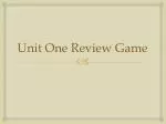 PPT - Review Game Unit One | Organization of the Human Body PowerPoint ...
