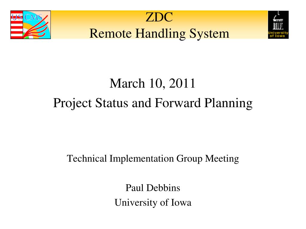 PPT - ZDC Remote Handling System PowerPoint Presentation, free download ...