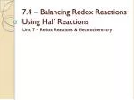 PPT - Electrochemistry Lesson 5 Balancing Half Reactions PowerPoint ...