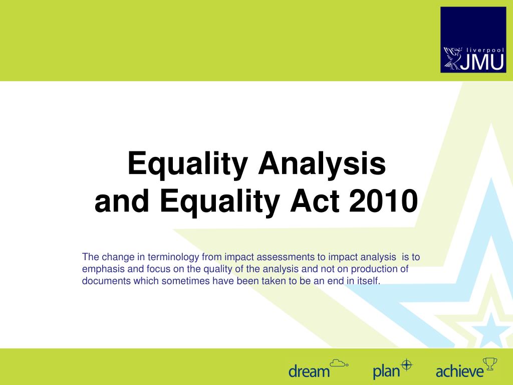 PPT - Equality Analysis and Equality Act 2010 PowerPoint Presentation ...
