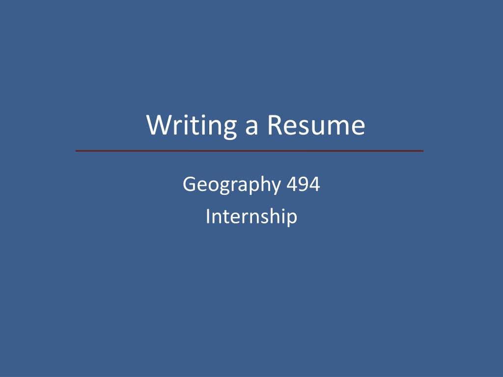 PPT - Writing a Resume PowerPoint Presentation, free download - ID:2562991