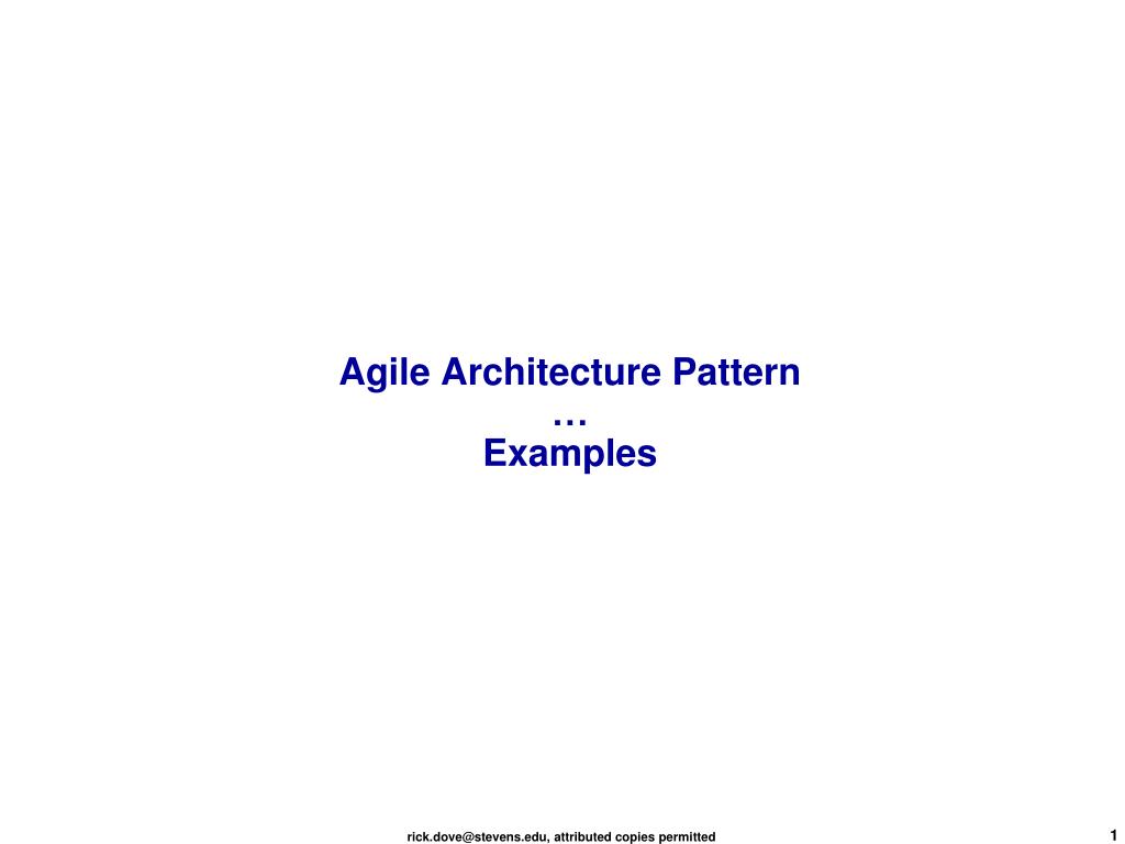 PPT - Agile Architecture Pattern … Examples PowerPoint Presentation, free download - ID:2563009
