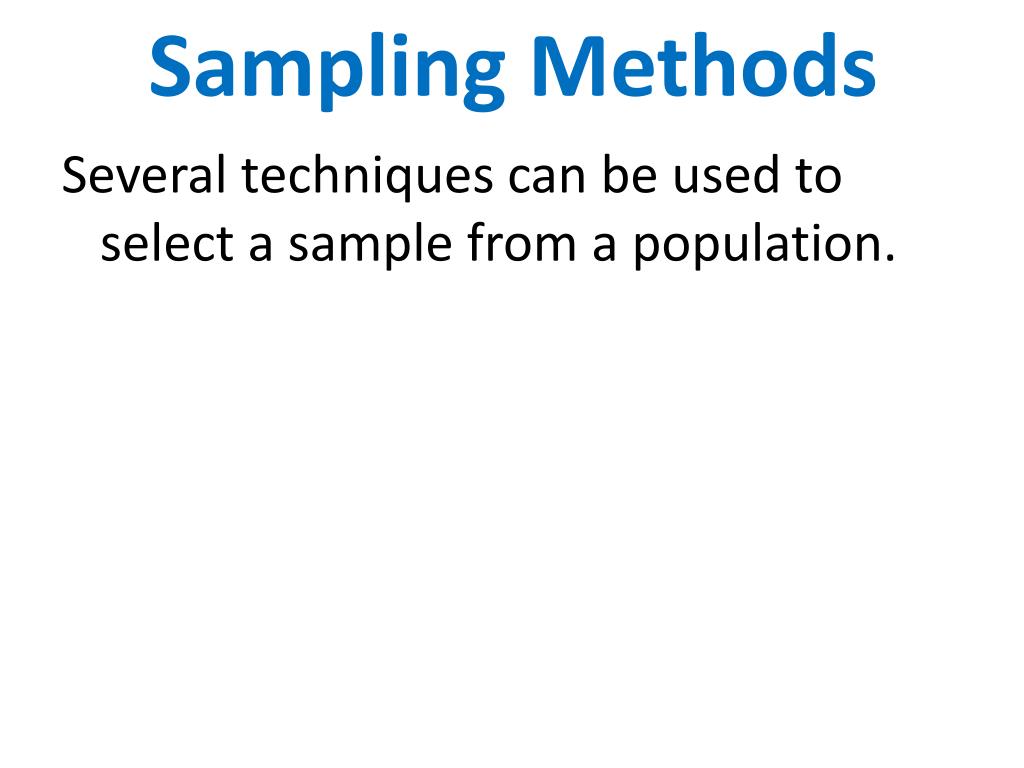 PPT - Sampling Methods and Techniques for Data Collection PowerPoint ...