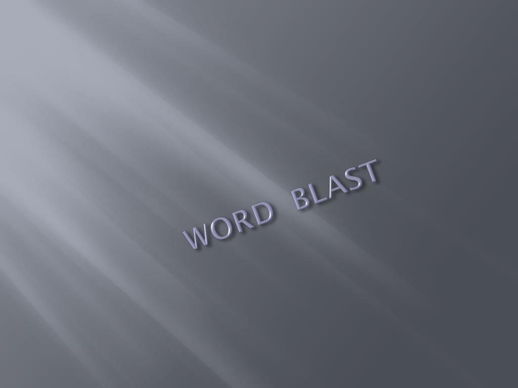 PPT - WORD BLAST PowerPoint Presentation, free download - ID:2565603