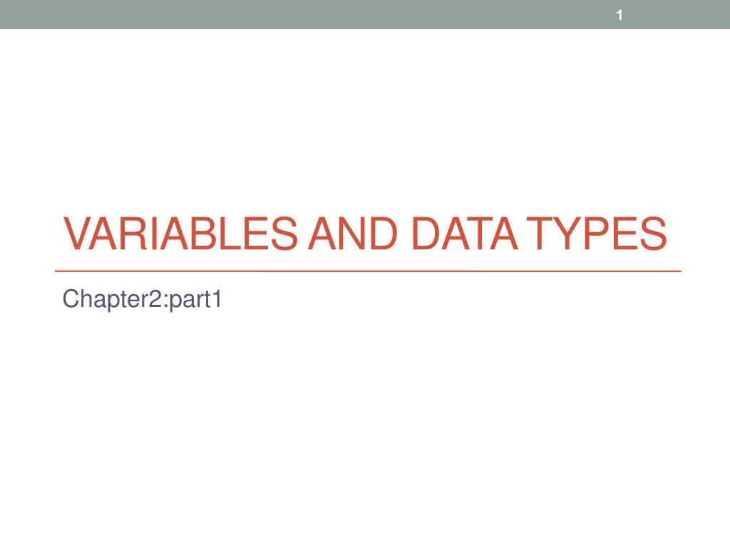PPT - Variables and data types PowerPoint Presentation, free download ...