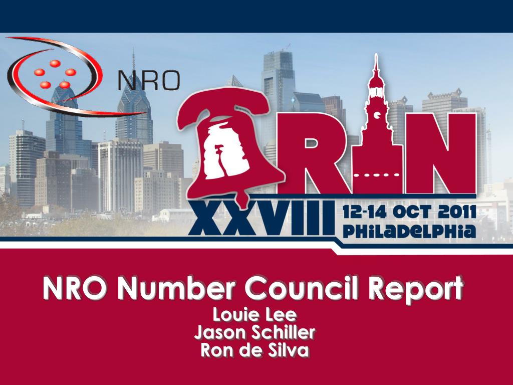 PPT - NRO Number Council Report PowerPoint Presentation, free download ...