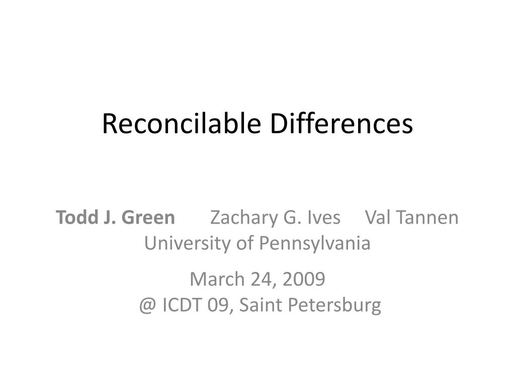 PPT - Reconcilable Differences PowerPoint Presentation, free download ...