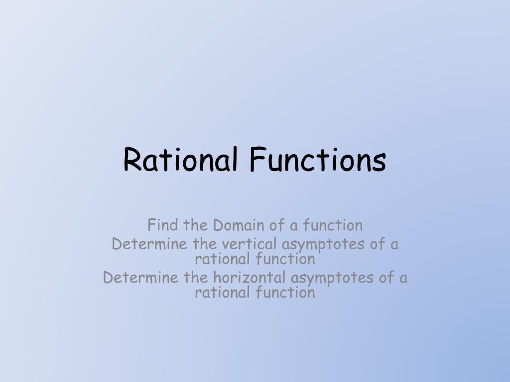 PPT - Rational Functions PowerPoint Presentation, free download - ID ...