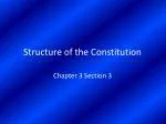 PPT - Structure of the Constitution PowerPoint Presentation, free ...