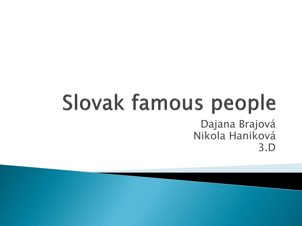 PPT - Slovak famous people PowerPoint Presentation, free download - ID ...