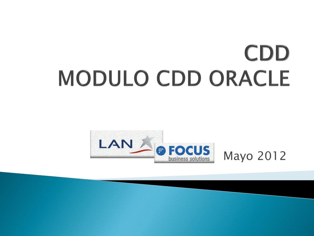 PPT - CDD MODULO CDD ORACLE PowerPoint Presentation, free download - ID ...