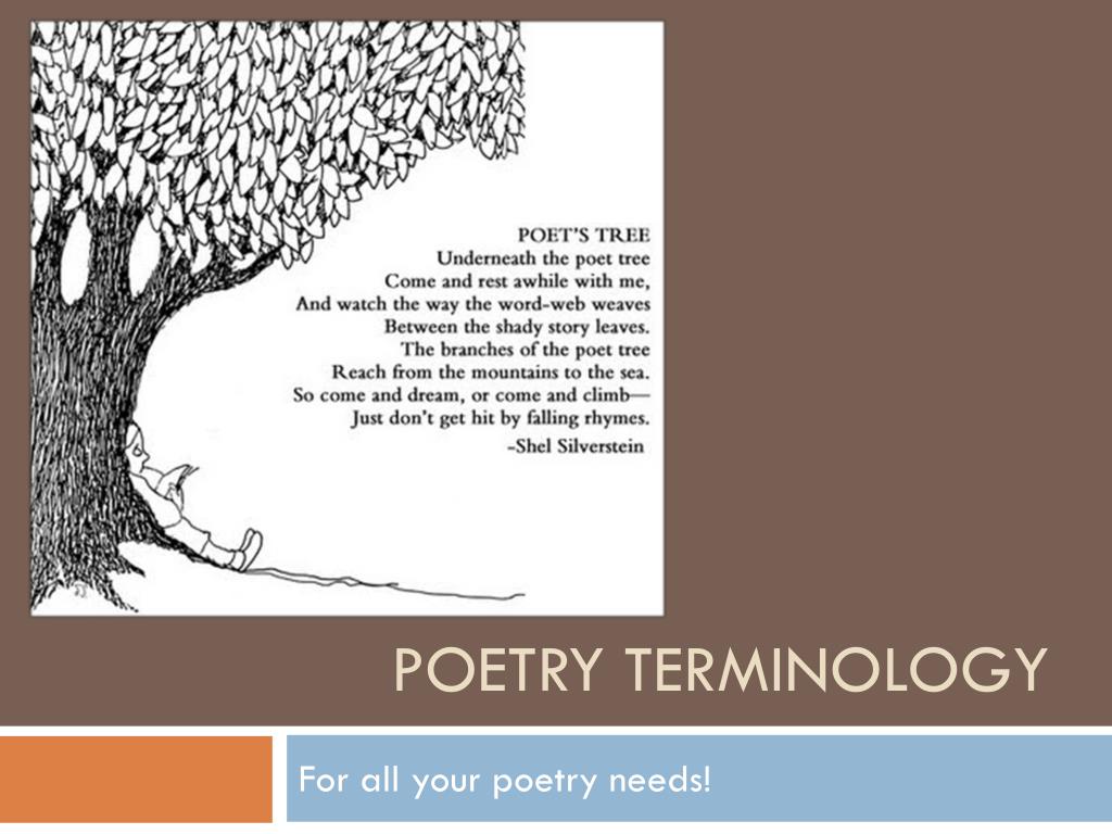 PPT - Poetry terminology PowerPoint Presentation, free download - ID ...
