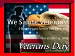 PPT - We Appreciate Our Veterans PowerPoint Presentation, free download ...