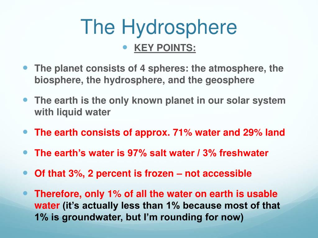 PPT - The Hydrosphere PowerPoint Presentation, free download - ID:2578539