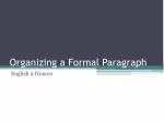 PPT - A Formal Literary Paragraph PowerPoint Presentation, free ...