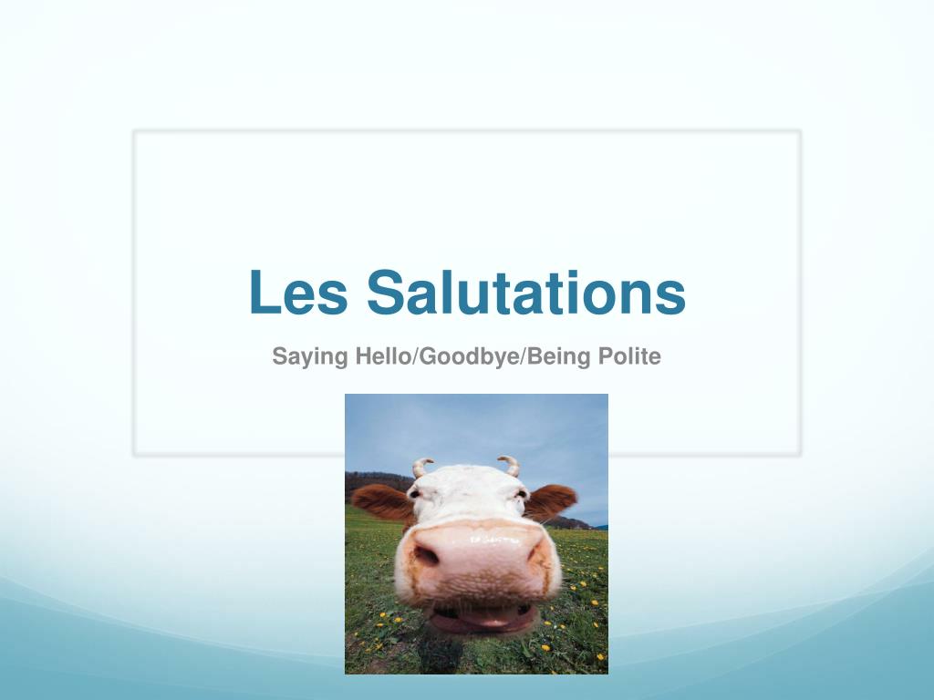 PPT - Les Salutations PowerPoint Presentation, free download - ID:2578849