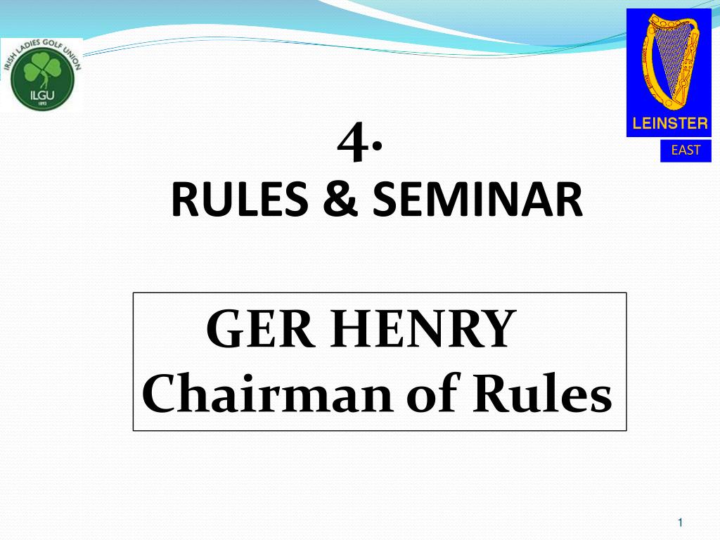 PPT - 4. 4. RULES & SEMINAR PowerPoint Presentation, free download - ID ...