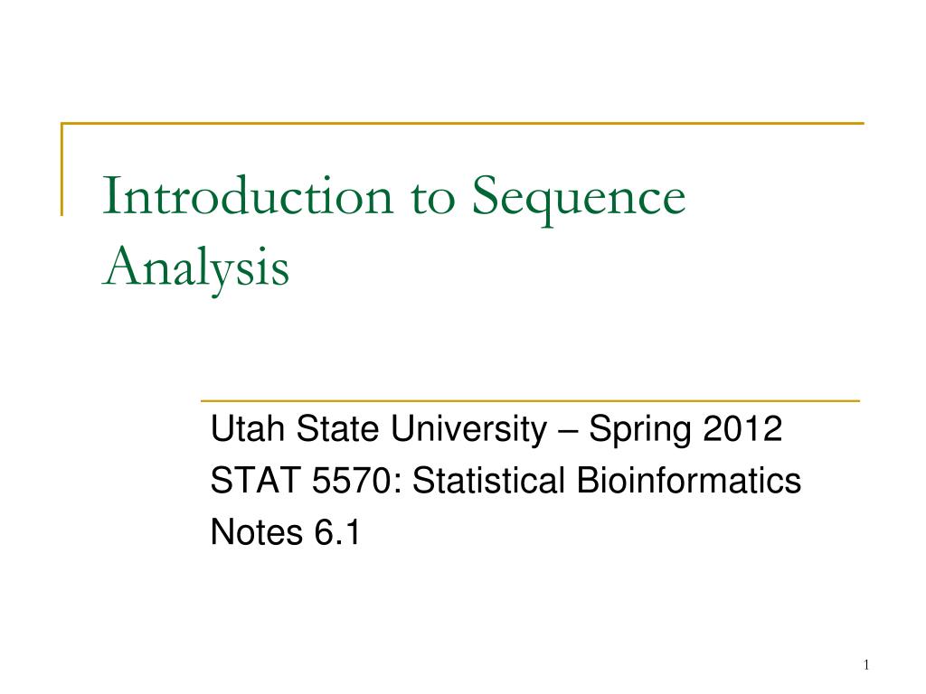 PPT - Introduction to Sequence Analysis PowerPoint Presentation, free ...