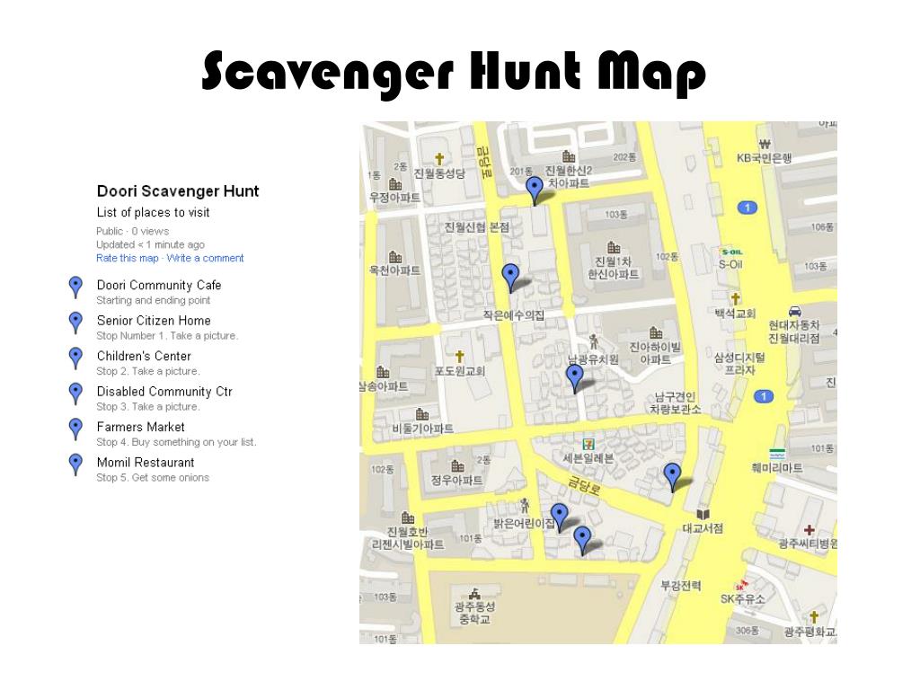 PPT - Scavenger Hunt Map PowerPoint Presentation, free download - ID ...