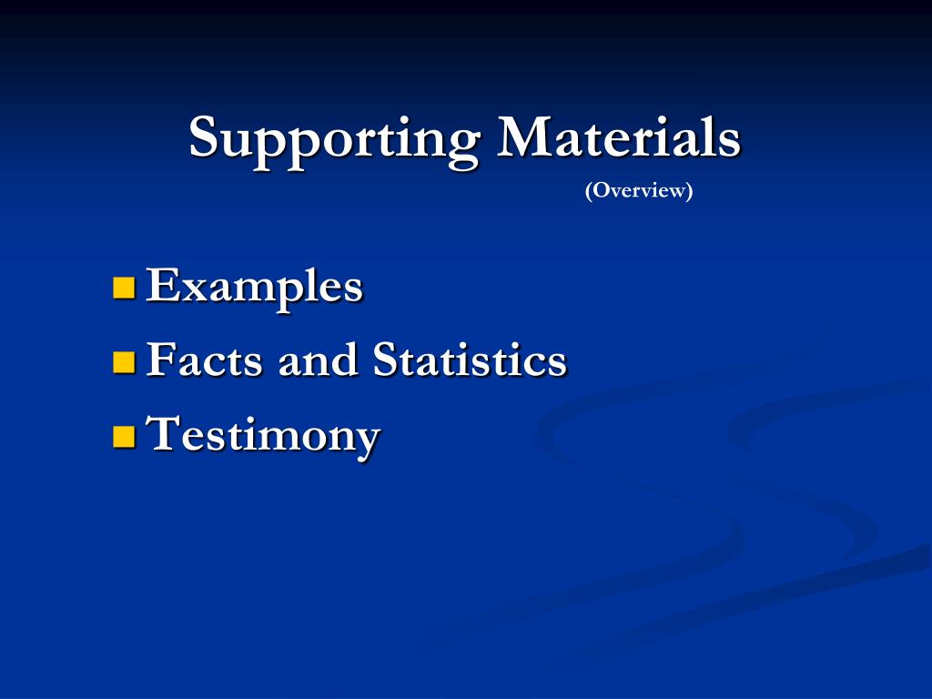 PPT - Supporting Materials PowerPoint Presentation, free download - ID ...