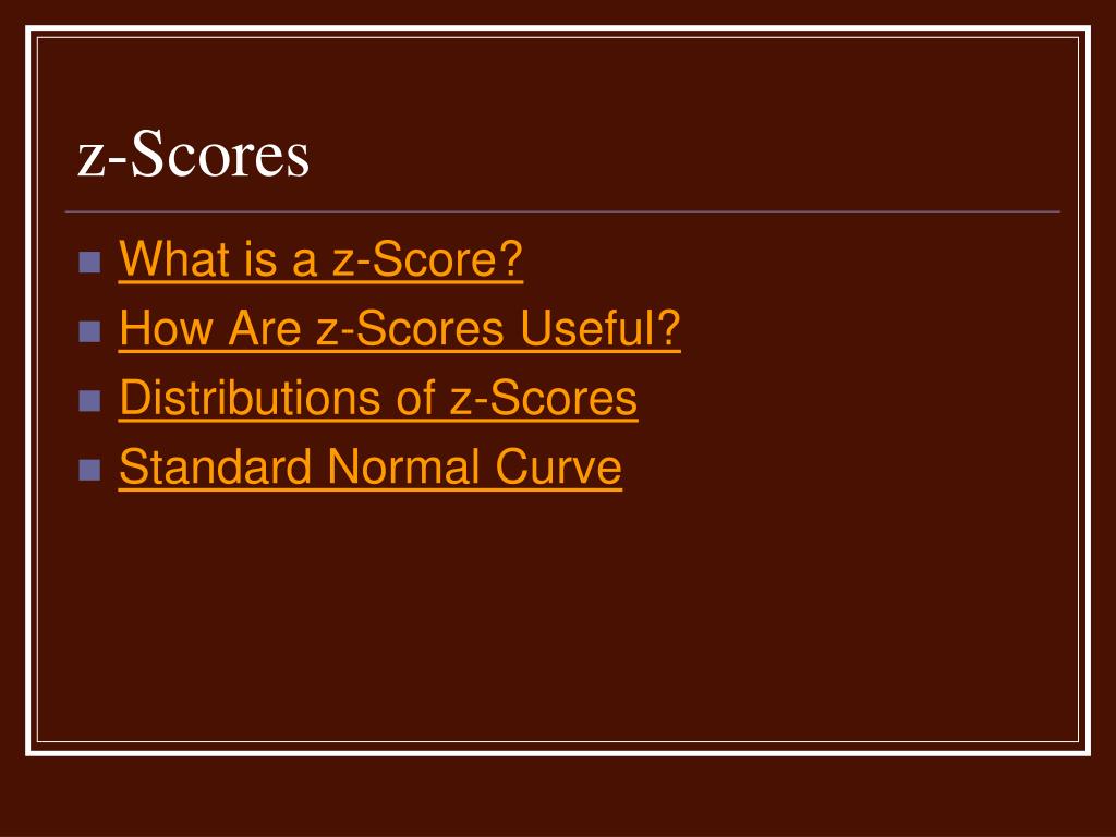 PPT - z-Scores PowerPoint Presentation, free download - ID:2585145