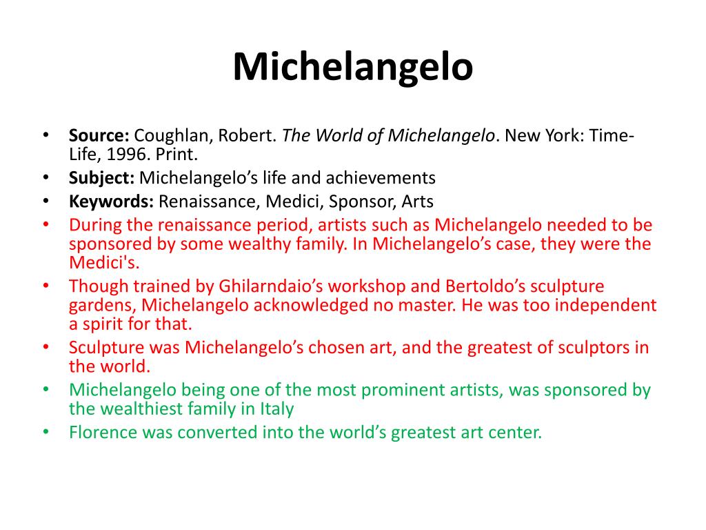 PPT - Michelangelo PowerPoint Presentation, free download - ID:2586124