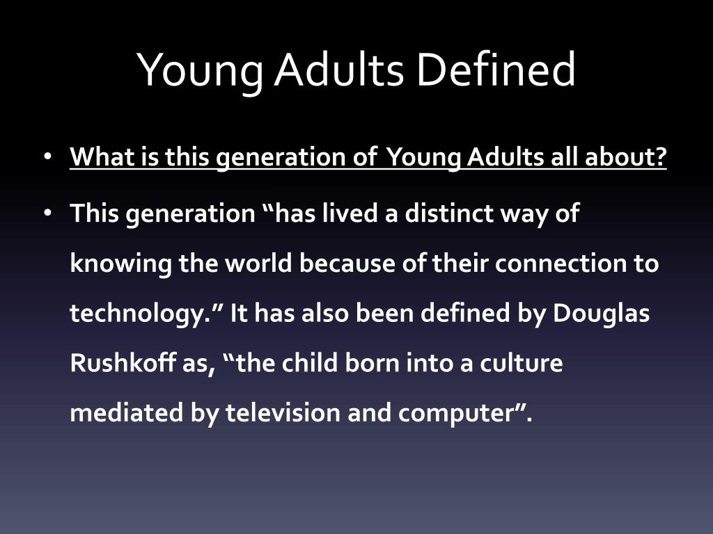 PPT - Young Adults Defined PowerPoint Presentation, free download - ID ...