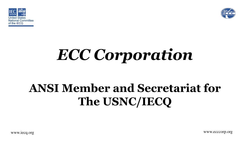 PPT - ECC Corporation PowerPoint Presentation, free download - ID:2587571