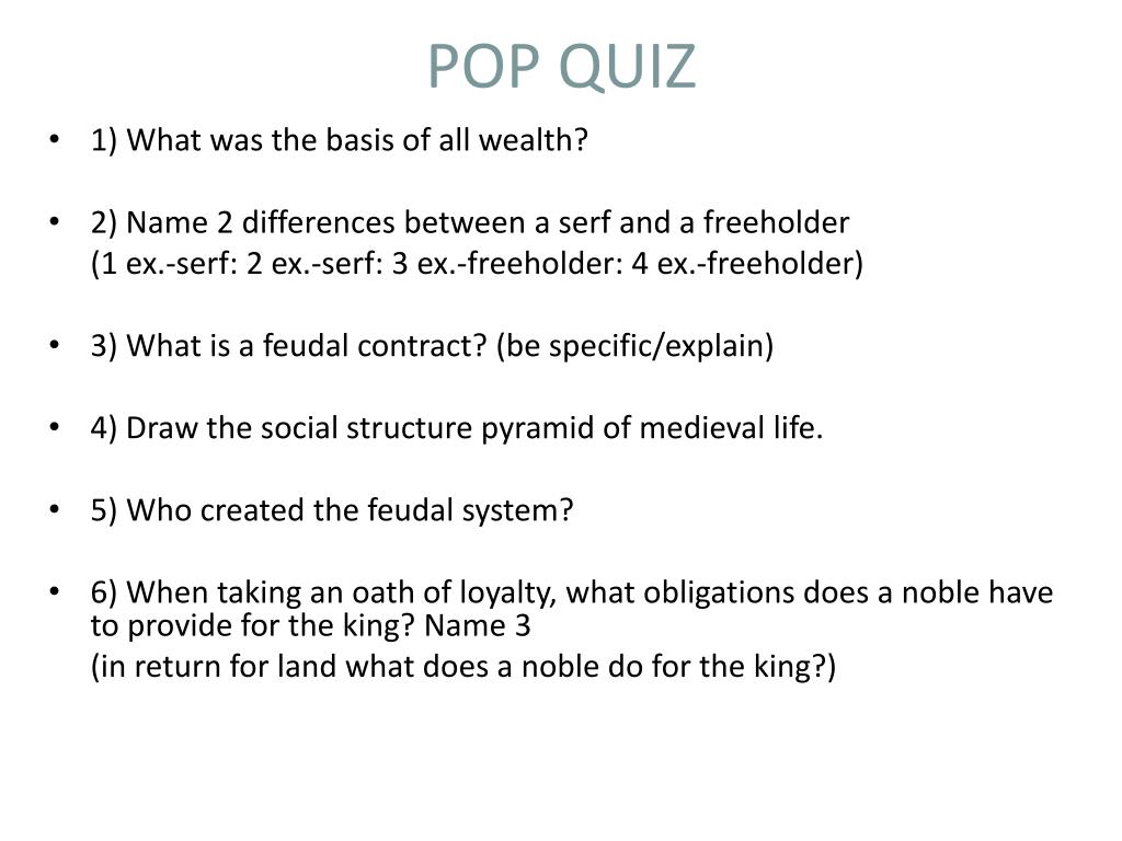 PPT - POP QUIZ PowerPoint Presentation, free download - ID:2590685