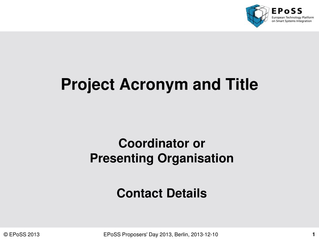 PPT - Project Acronym and Title PowerPoint Presentation, free download ...