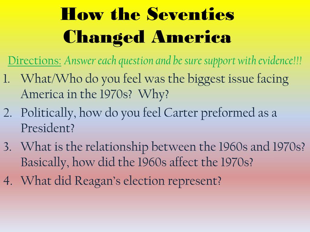 PPT - How the Seventies Changed America PowerPoint Presentation, free ...