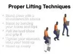 PPT - Lifting Techniques PowerPoint Presentation, free download - ID:214355