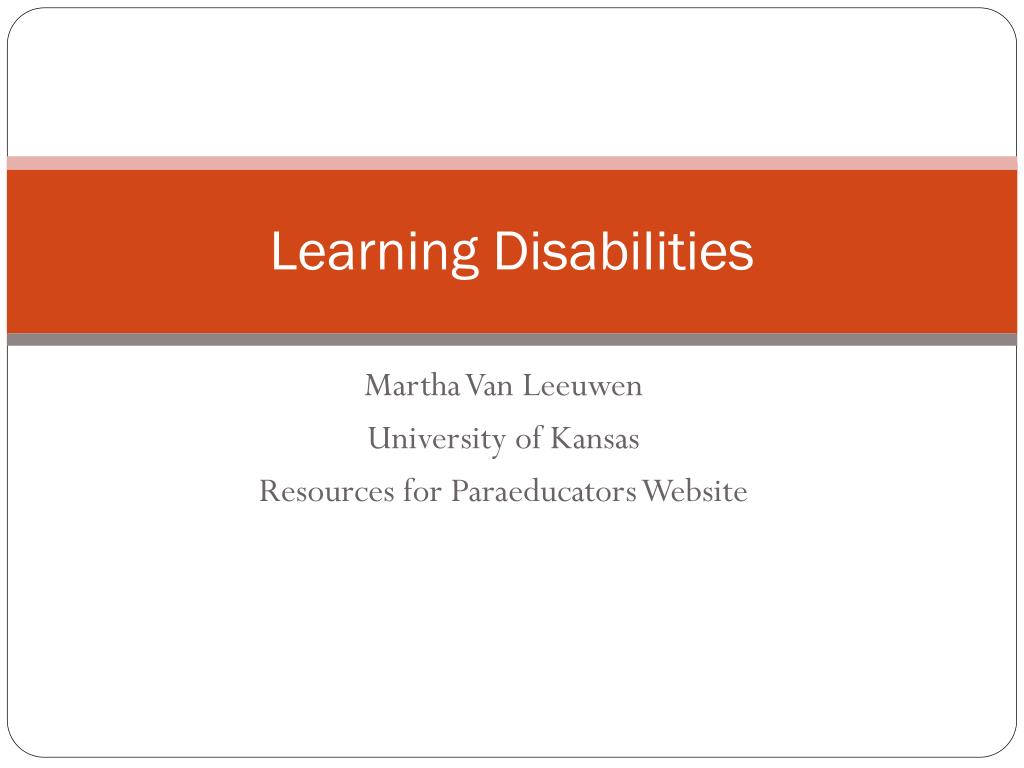 PPT - Learning Disabilities PowerPoint Presentation, free download - ID ...