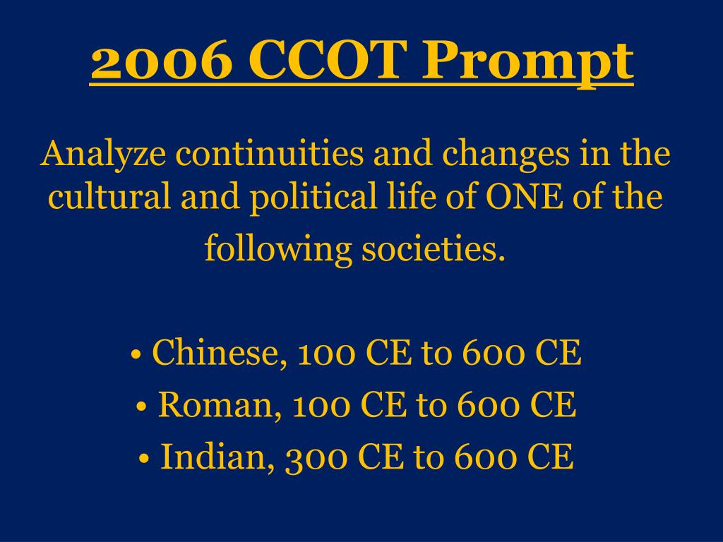 PPT - 2006 CCOT Prompt PowerPoint Presentation, free download - ID:2591995