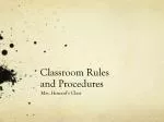 PPT - Effective Classroom Management: Rules and Procedures PowerPoint ...