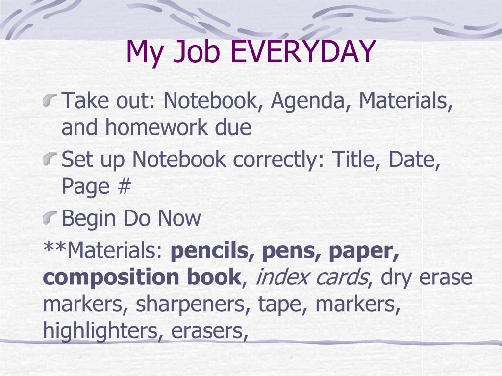 PPT - My Job EVERYDAY PowerPoint Presentation, free download - ID:2593241