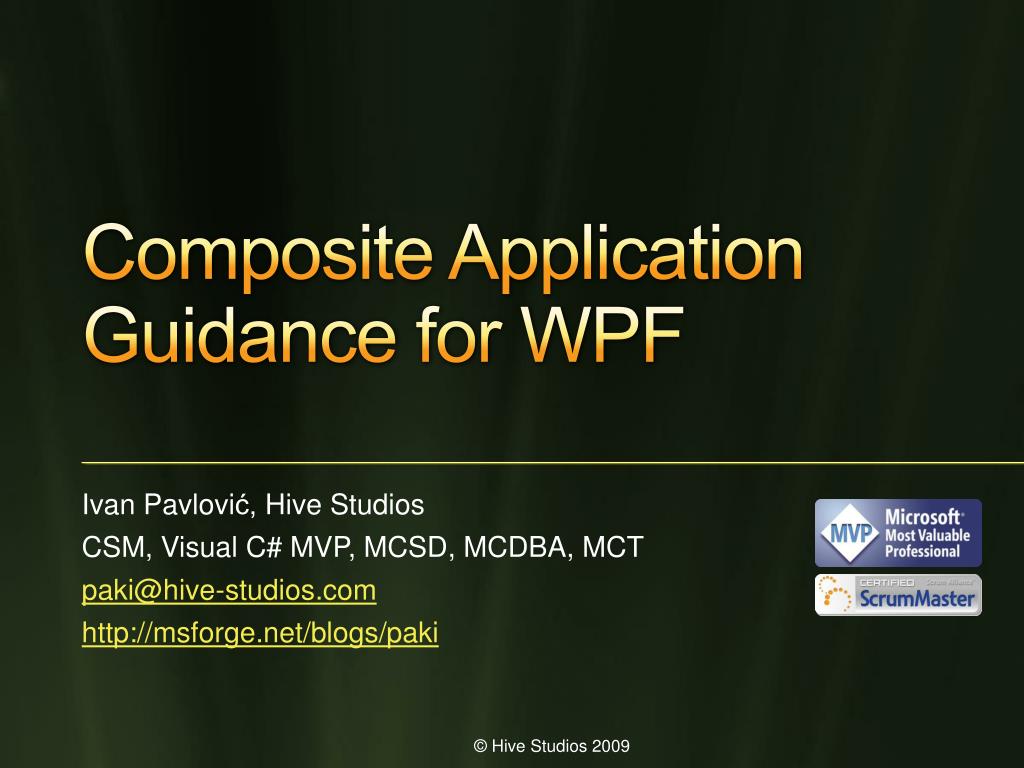 PPT - Composite Application Guidance for WPF PowerPoint Presentation, free download - ID:2593753