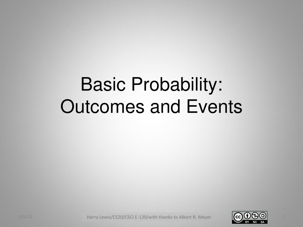PPT - Basic Probability: Outcomes and Events PowerPoint Presentation ...