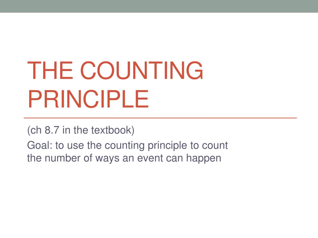 PPT - The Counting Principle PowerPoint Presentation, free download ...