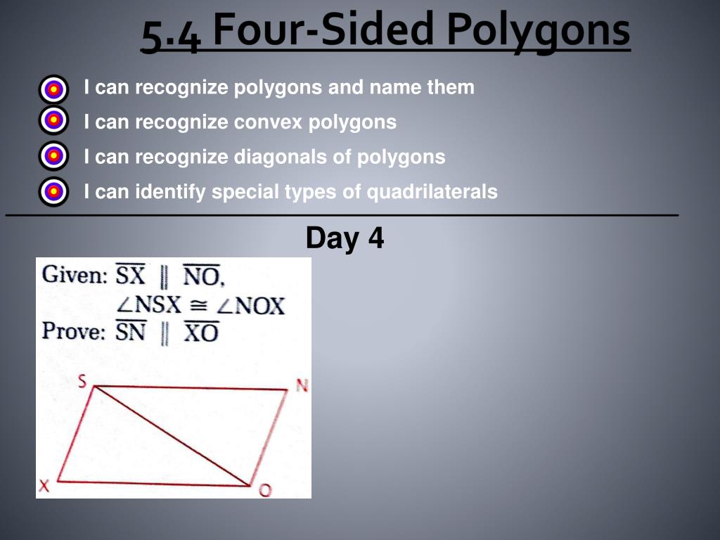 PPT - 5.4 Four-Sided Polygons PowerPoint Presentation, free download ...