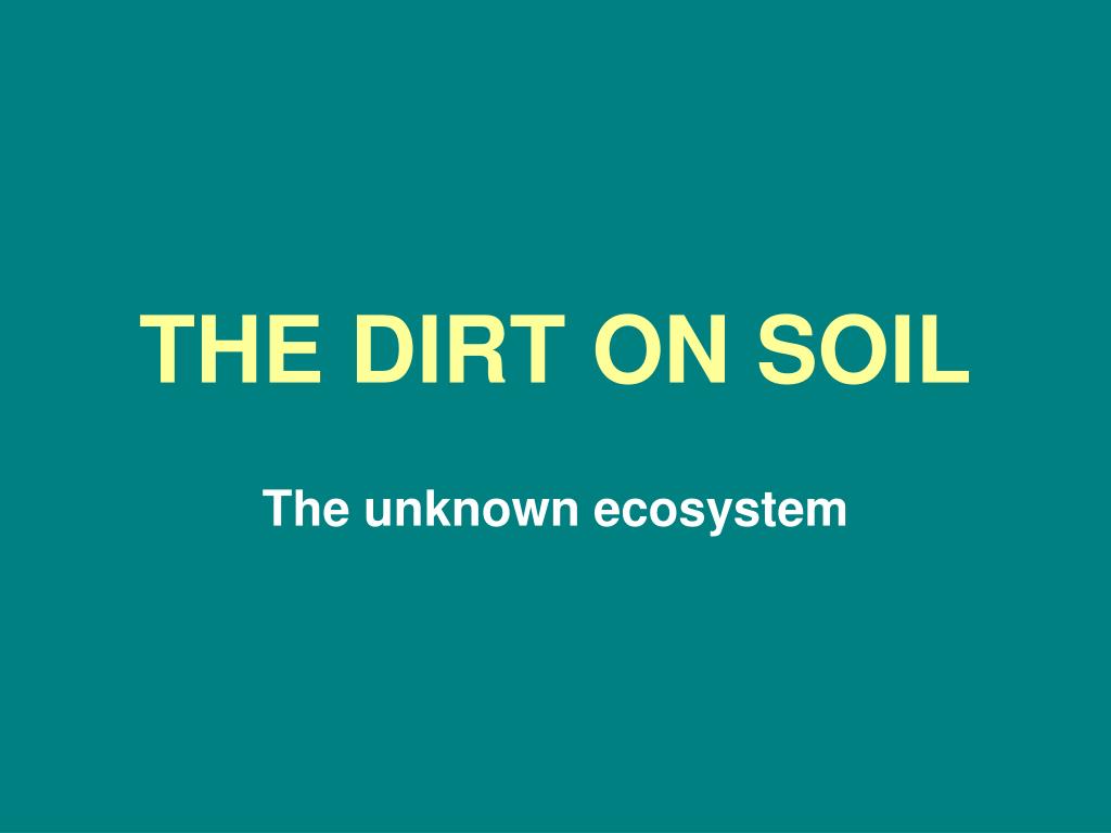 PPT - THE DIRT ON SOIL PowerPoint Presentation, free download - ID:2597085