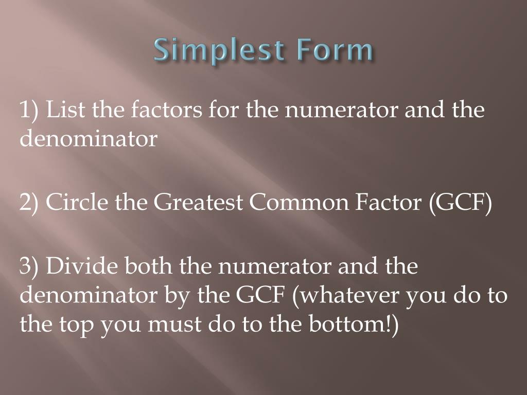 PPT - Simplest Form PowerPoint Presentation, free download - ID:2597527