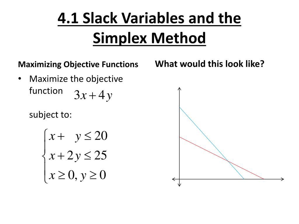PPT - 4.1 Slack Variables and the Simplex Method PowerPoint ...