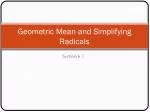 PPT - Geometric Mean PowerPoint Presentation, free download - ID:5832864