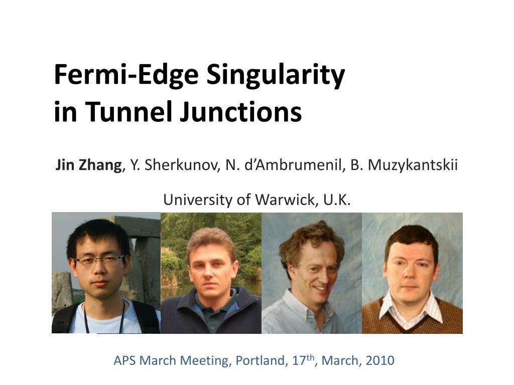PPT - Fermi-Edge Singularity in Tunnel Junctions PowerPoint ...