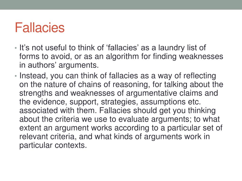 PPT - Fallacies PowerPoint Presentation, free download - ID:2598664
