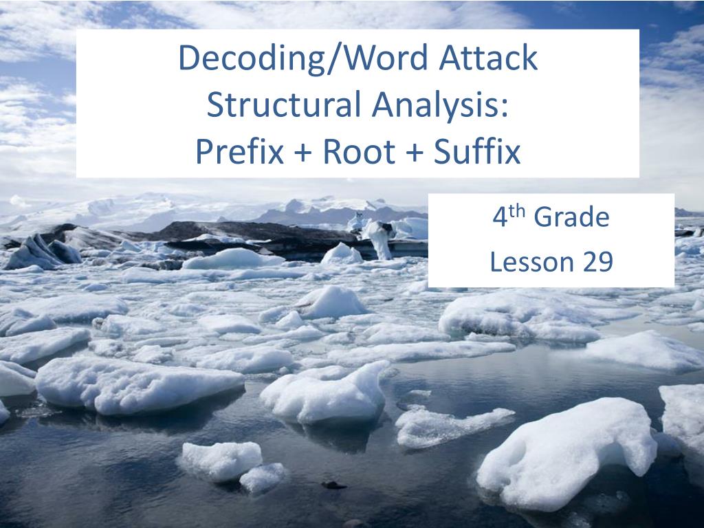 PPT - Decoding/Word Attack Structural Analysis: Prefix + Root + Suffix ...