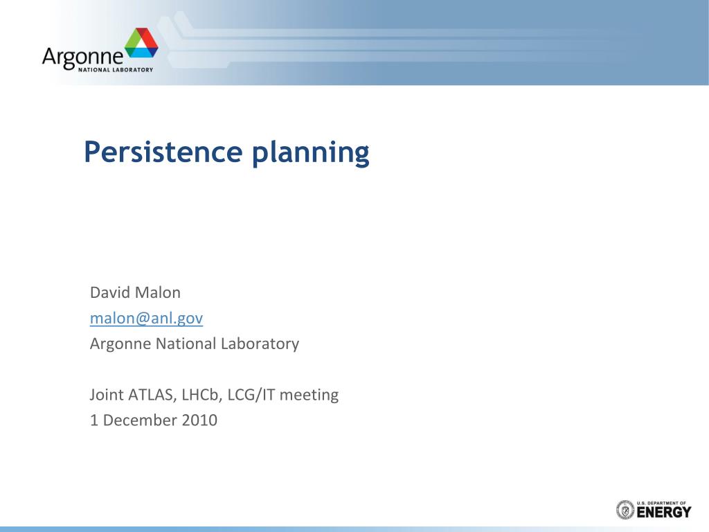PPT - Persistence planning PowerPoint Presentation, free download - ID ...