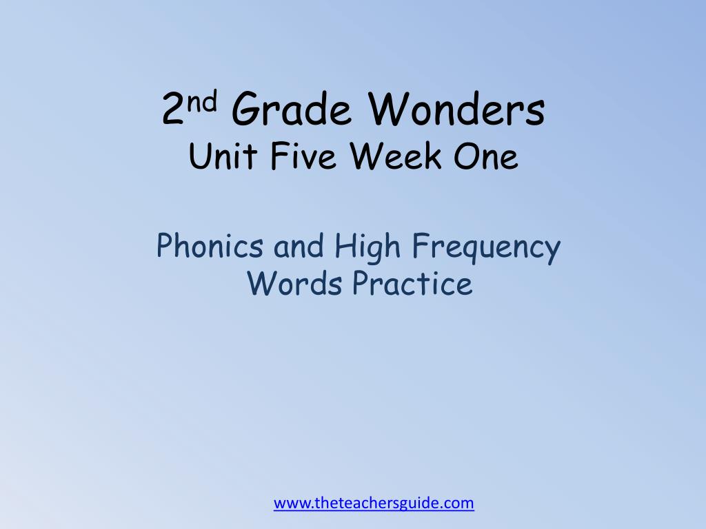 PPT - 2 nd Grade Wonders Unit Five Week One PowerPoint Presentation ...