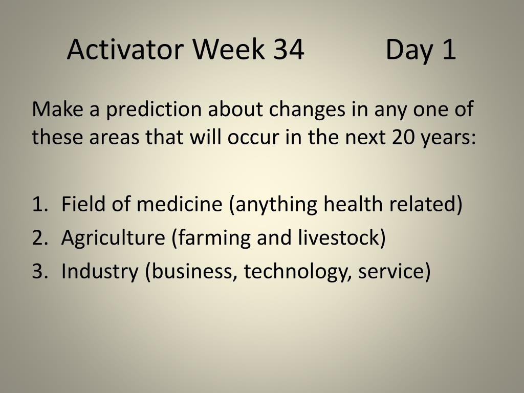 PPT - Activator Week 34 Day 1 PowerPoint Presentation, free download ...